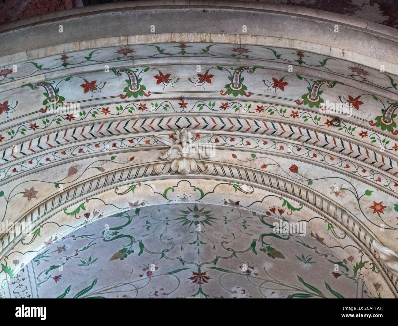 DELHI, INDIA - MARCH 15, 2019: close up of the beautiful white canopy ...