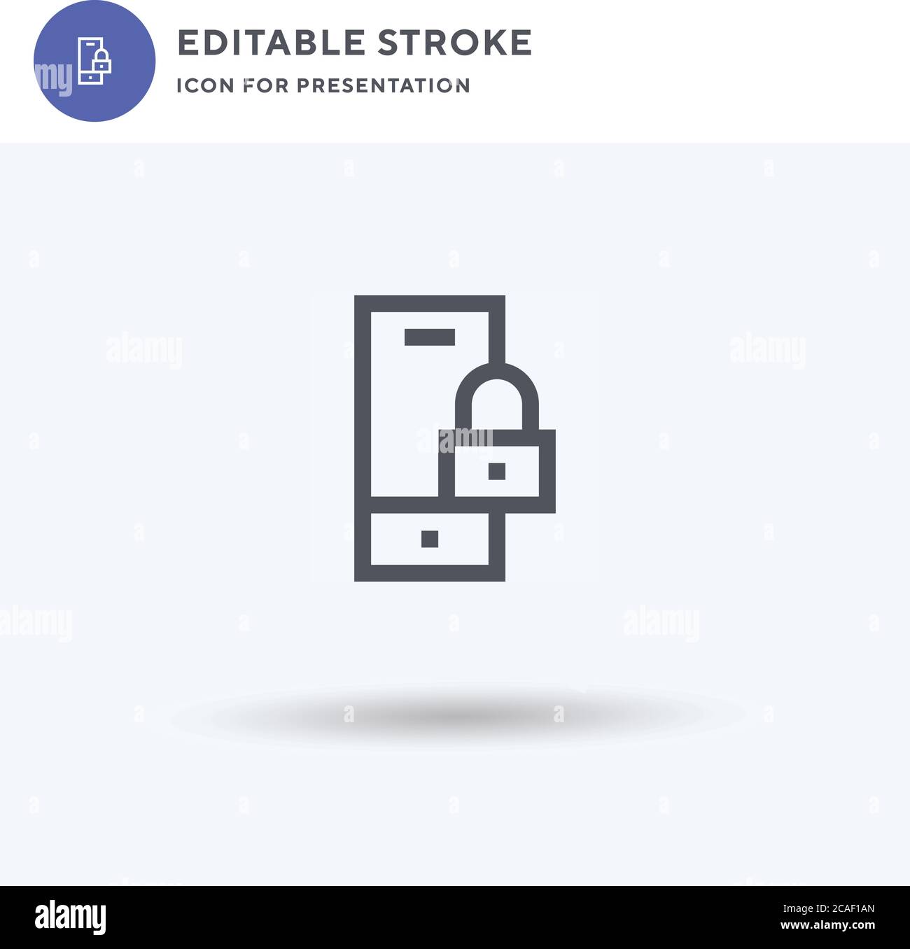 Lock icon vector, filled flat sign, solid pictogram isolated on white ...