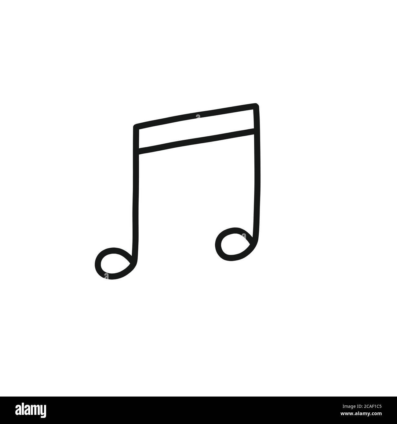 musical note doodle icon, vector illustration Stock Vector Image & Art ...