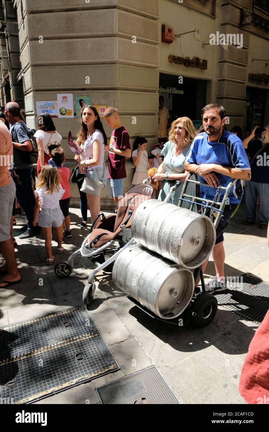 Married couple transporting beer and a stroller with a missing baby ...