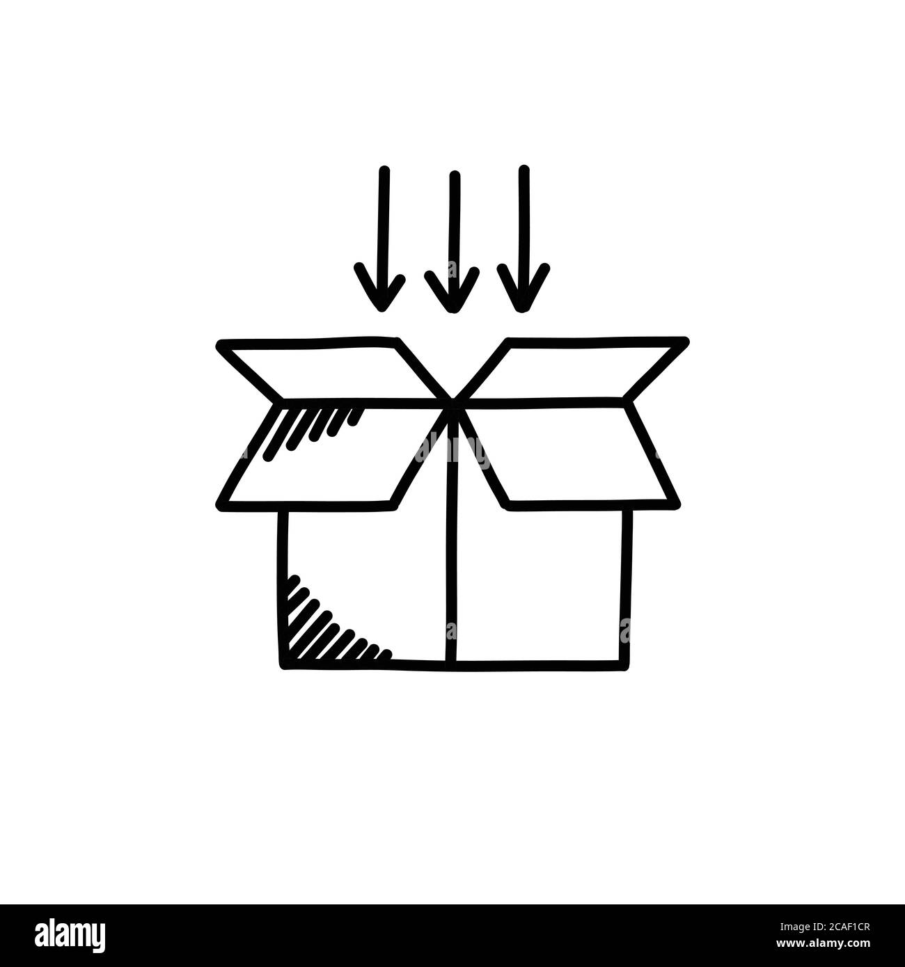 packaging logistics doodle icon, vector illustration Stock Vector Image ...