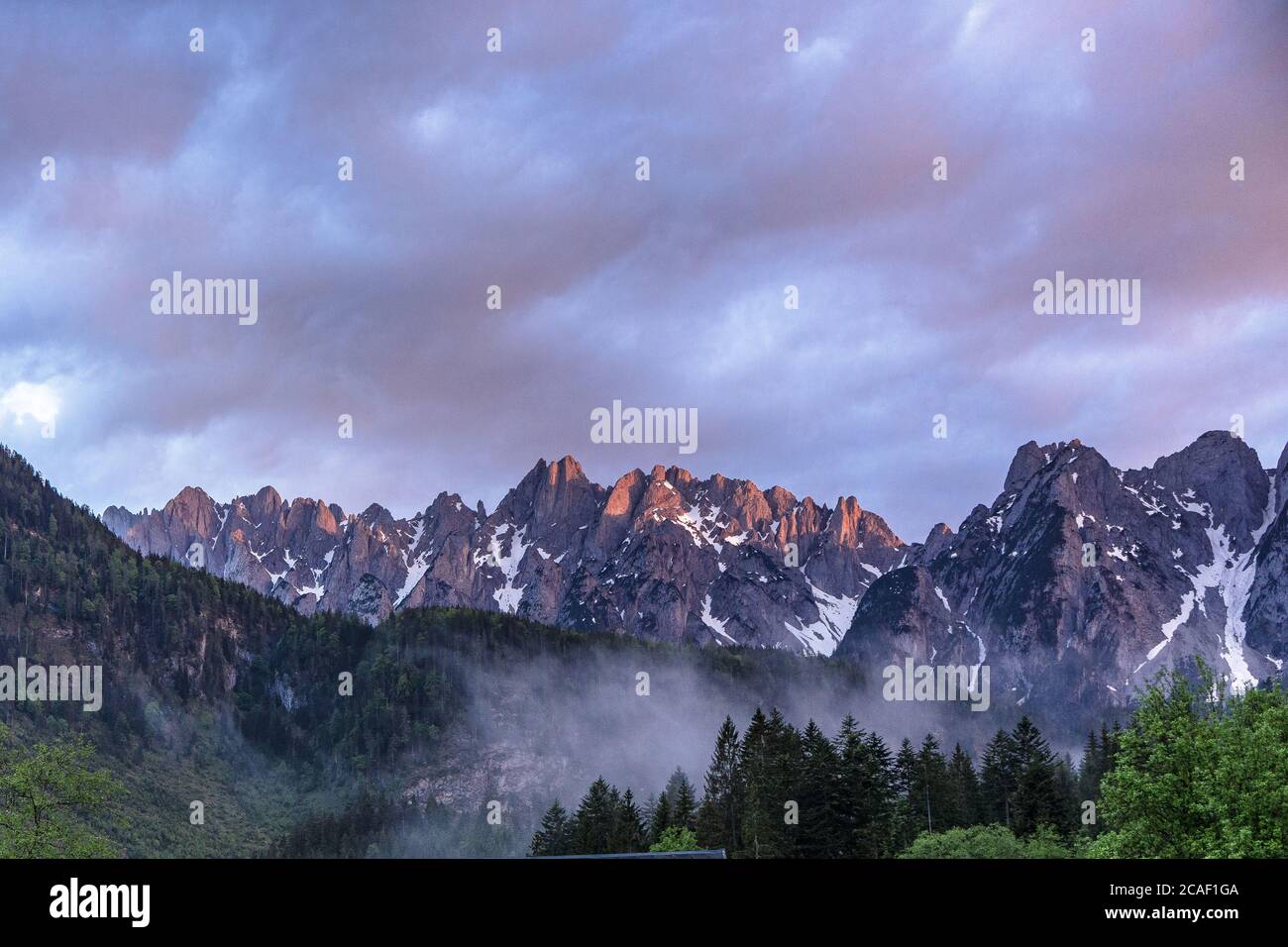 Sunset on the mountains Stock Photo - Alamy