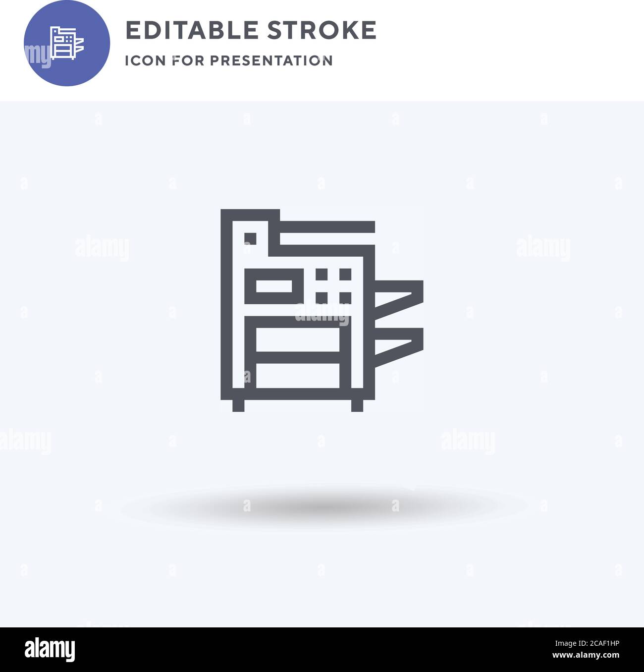 Photocopier icon vector, filled flat sign, solid pictogram isolated on ...