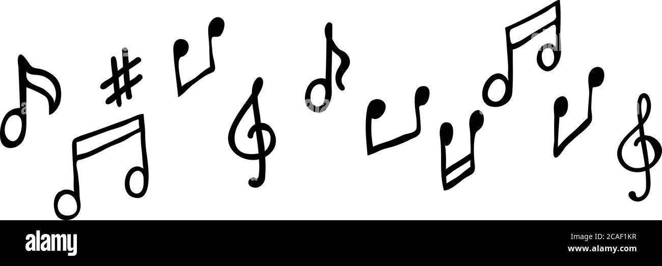 Various musical notes in black Stock Vector Image & Art - Alamy