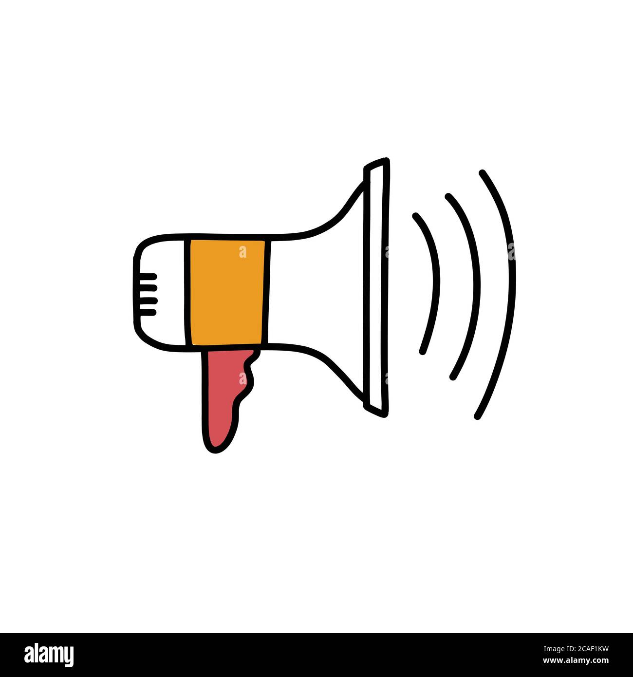 speaker doodle icon, vector color illustration Stock Vector Image & Art ...