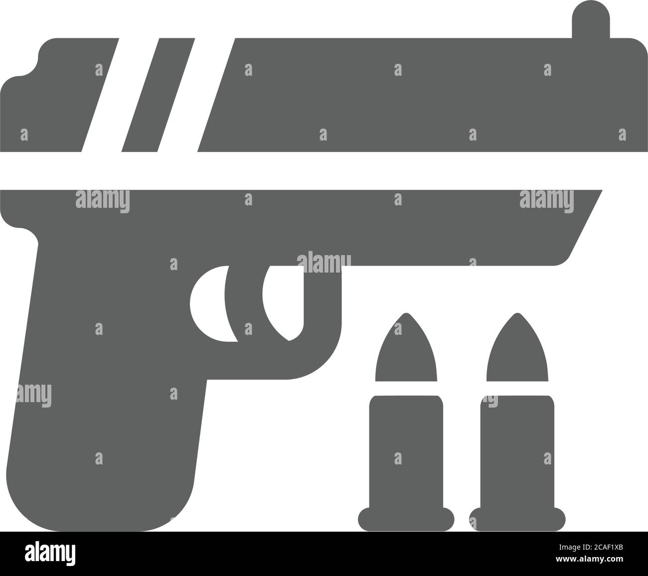 Pistol and bullet, weapon icon. Perfect use for print media, web, stock ...