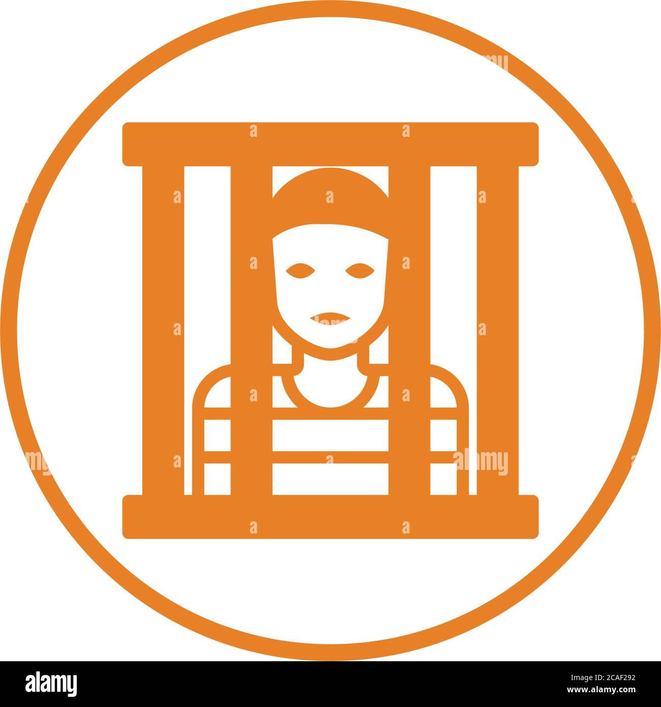 Prison bars jail icon illustration Stock Vector Images - Alamy
