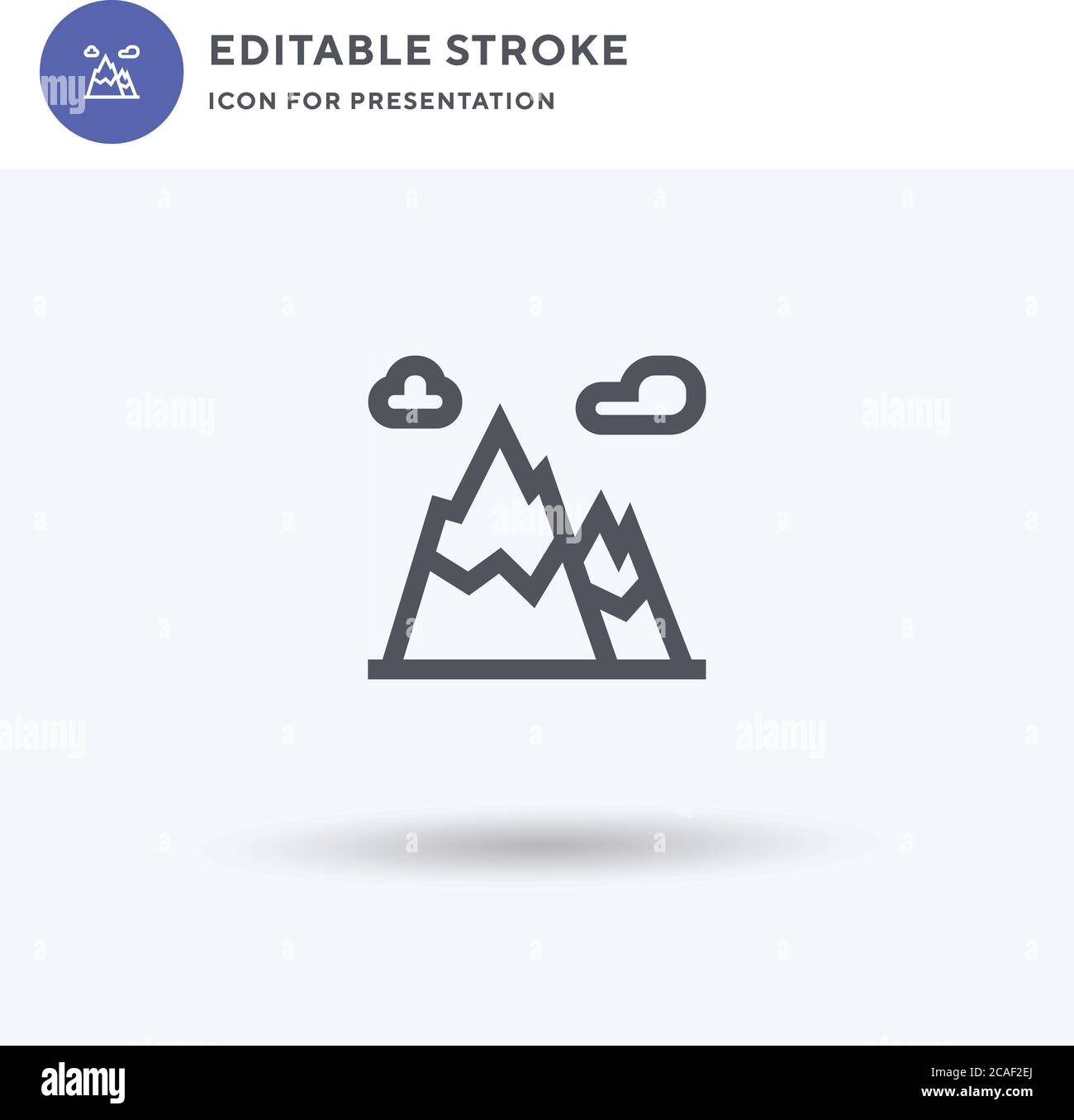 Alps icon vector, filled flat sign, solid pictogram isolated on white ...