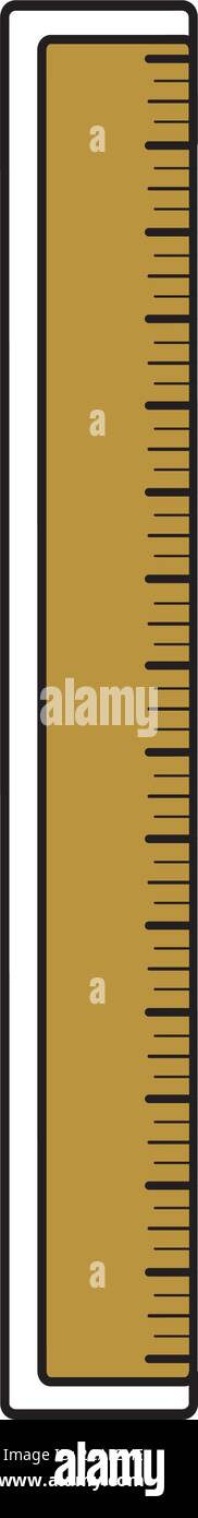 Wooden ruler icon. School supplies icon - Vector Stock Vector Image ...