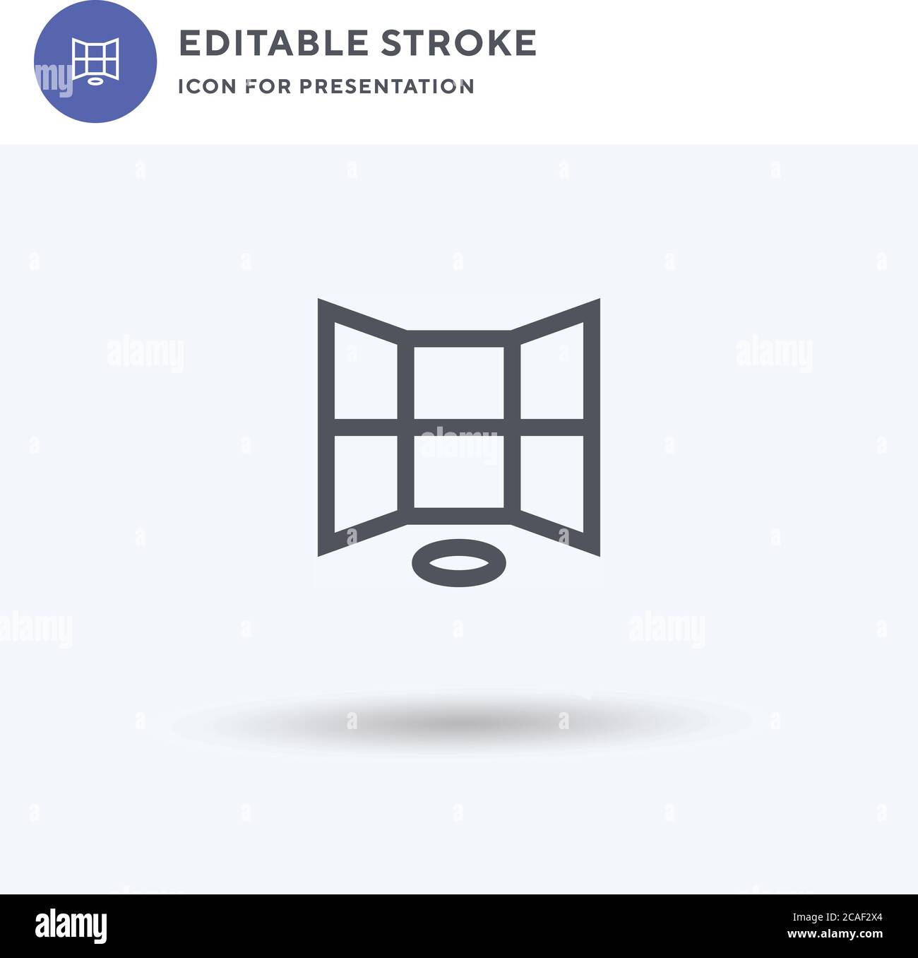 D Display icon vector, filled flat sign, solid pictogram isolated on ...
