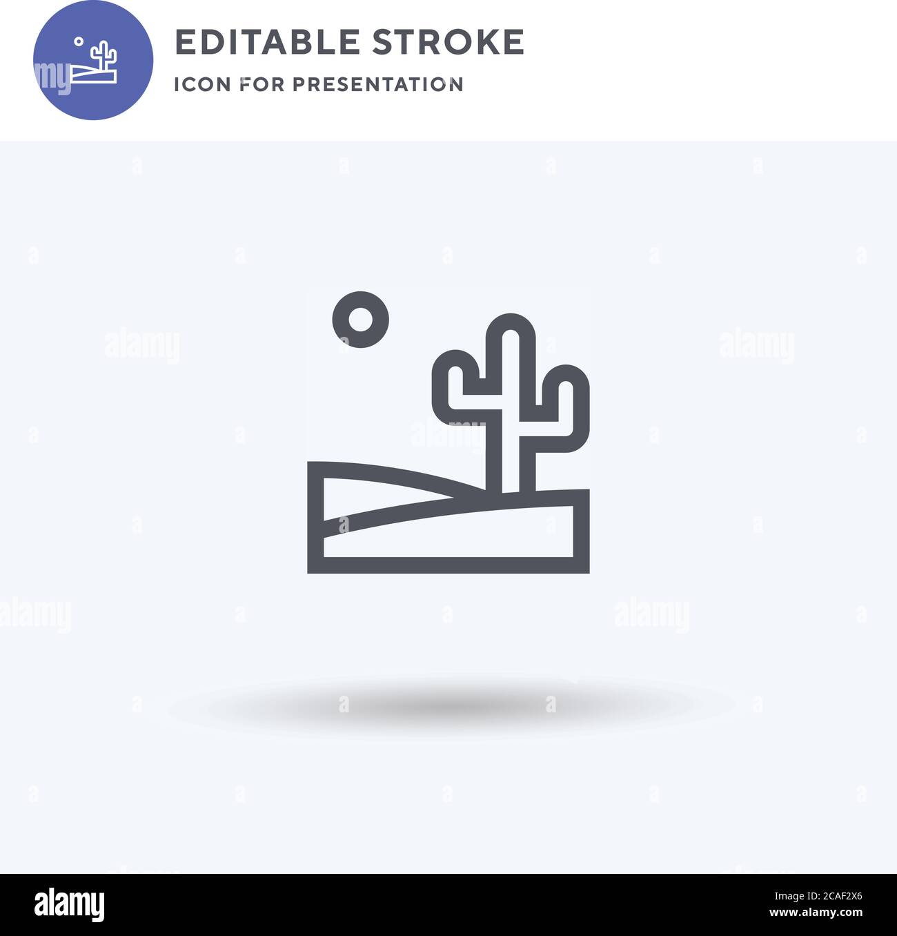 Desert icon vector, filled flat sign, solid pictogram isolated on white ...