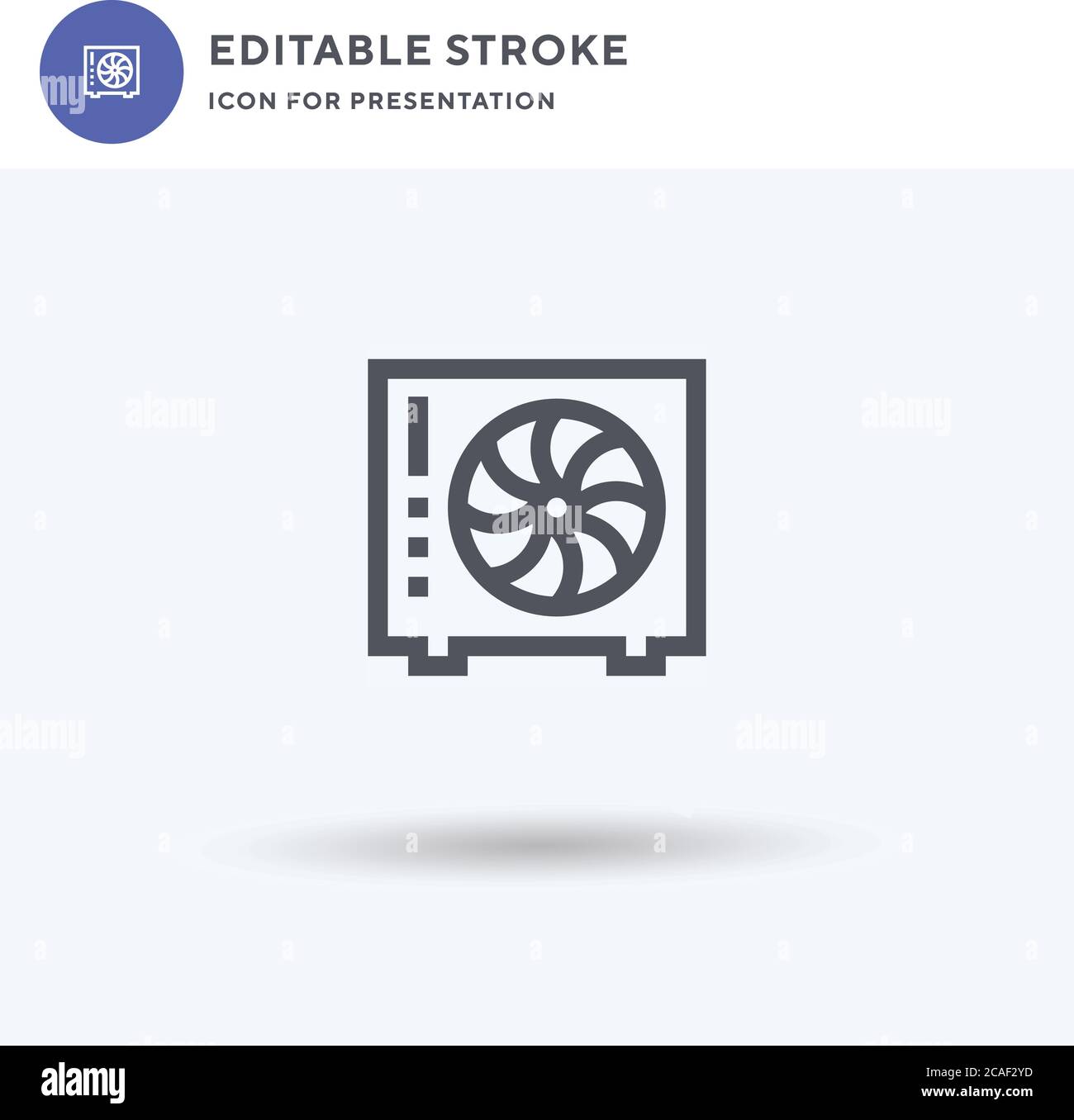 Fan icon vector, filled flat sign, solid pictogram isolated on white ...