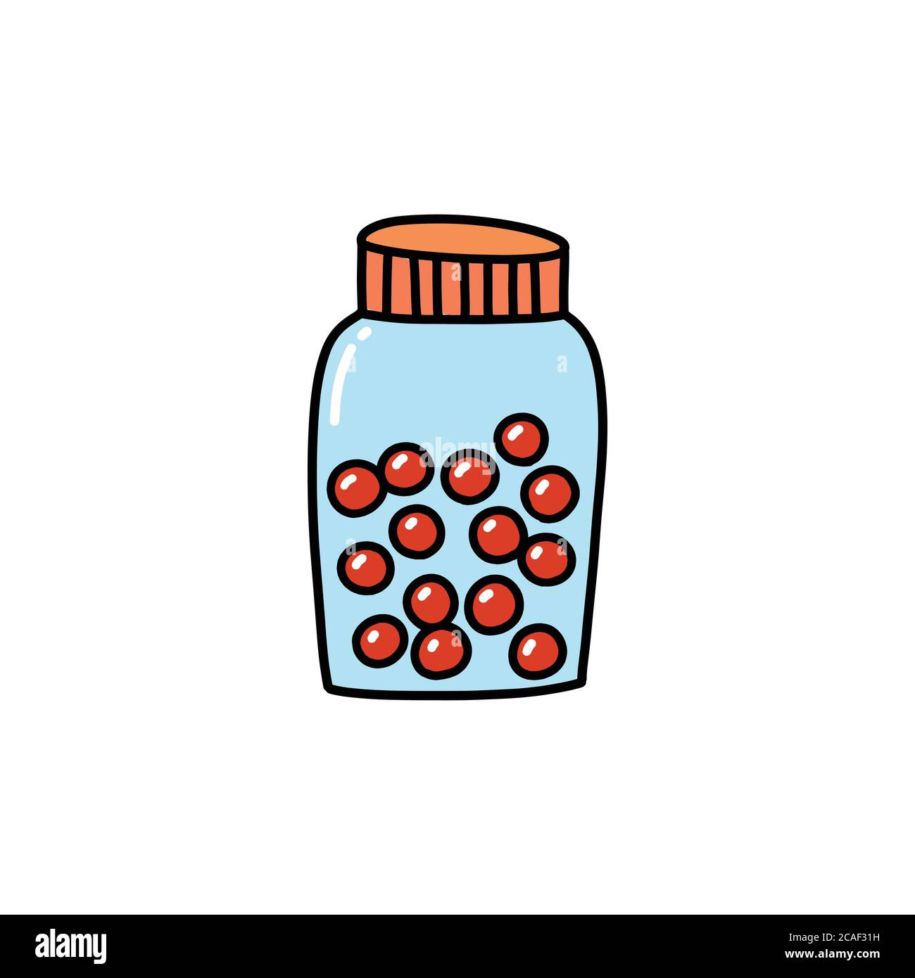 vitamins doodle icon, vector color illustration Stock Vector Image ...