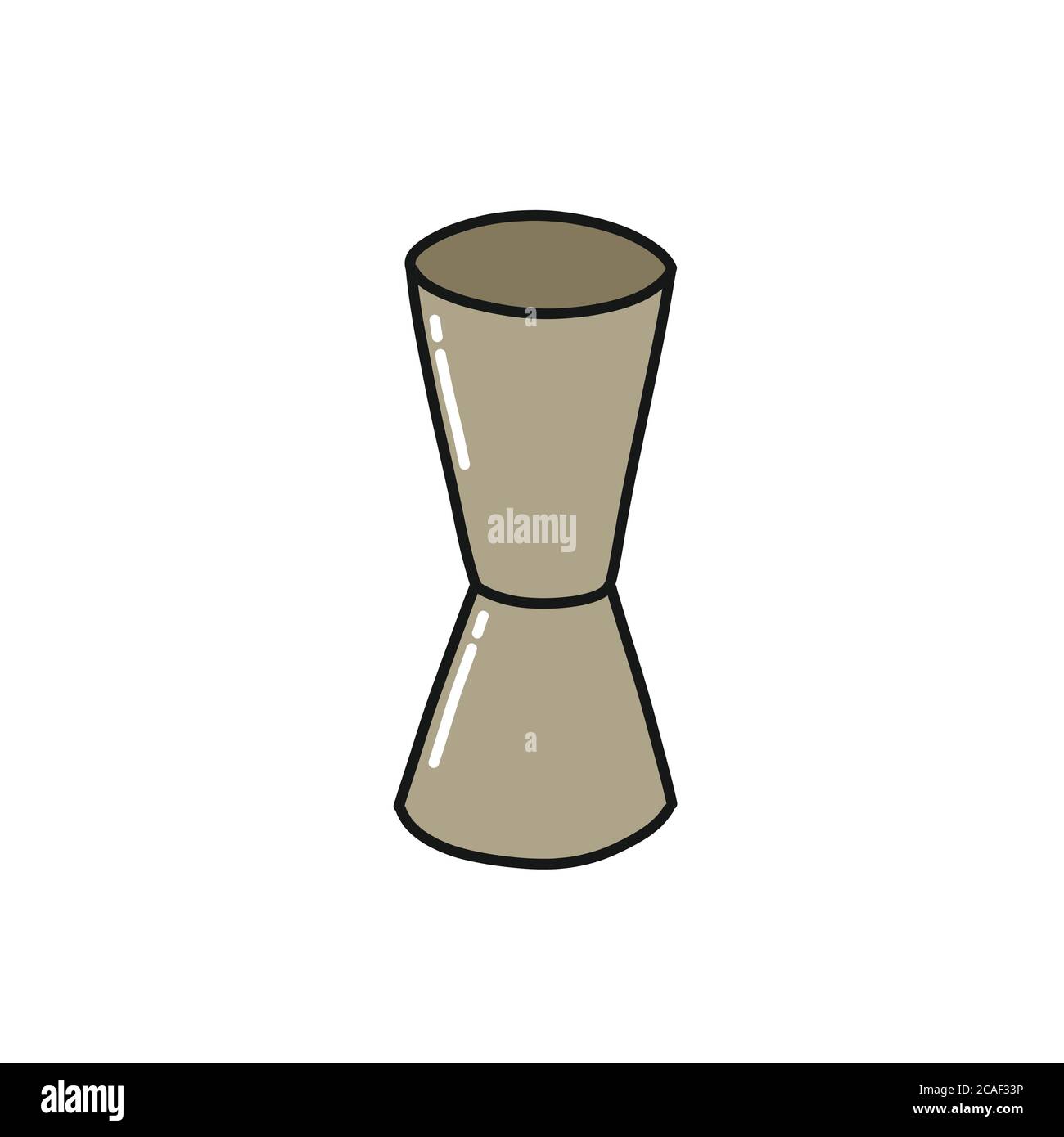 bar measuring cup doodle icon, vector color illustration Stock Vector ...