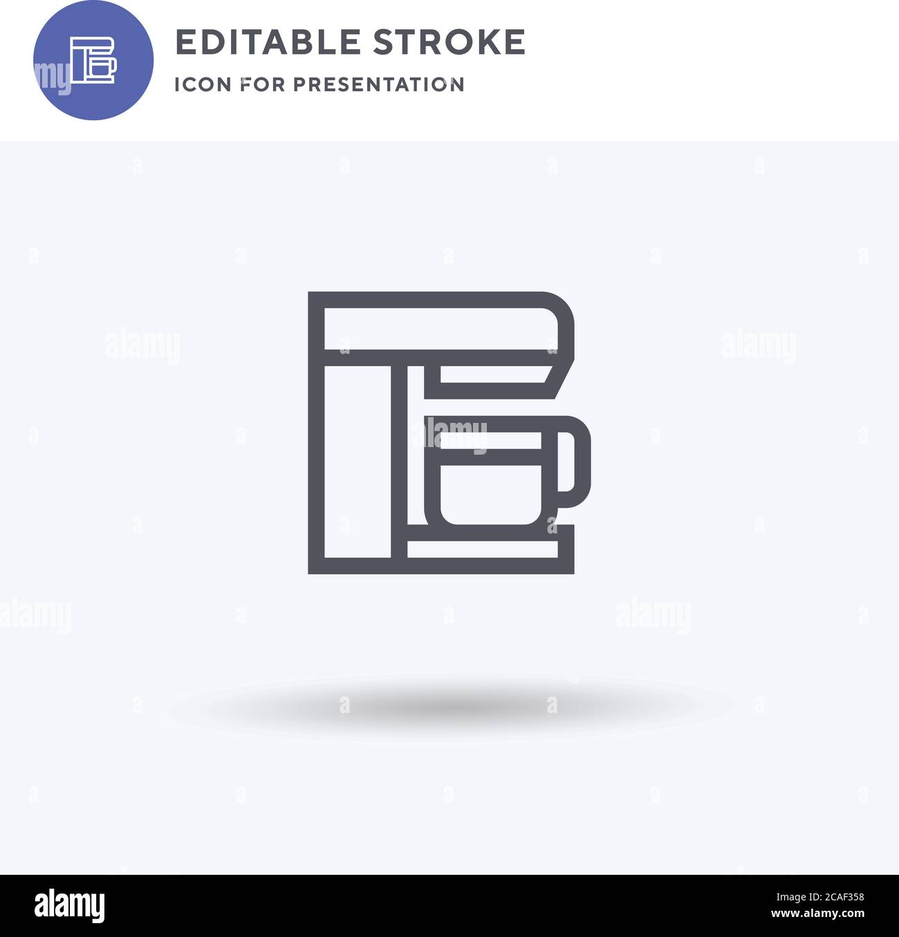 Coffee Maker icon vector, filled flat sign, solid pictogram isolated on ...