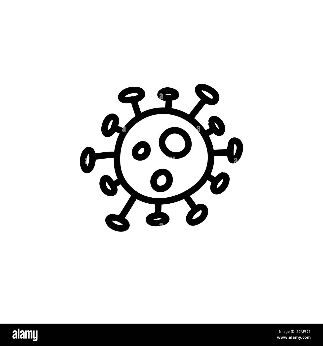 Vector cartoon illustration virus germ Black and White Stock Photos ...