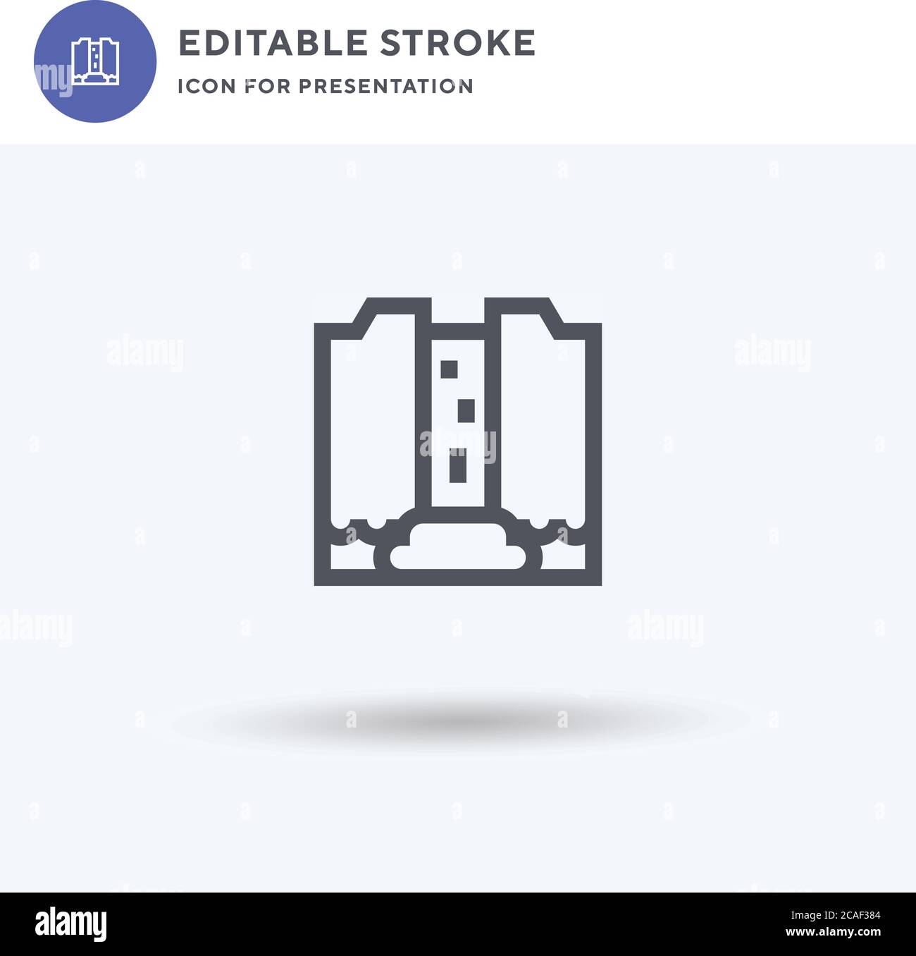 Waterfall icon vector, filled flat sign, solid pictogram isolated on ...