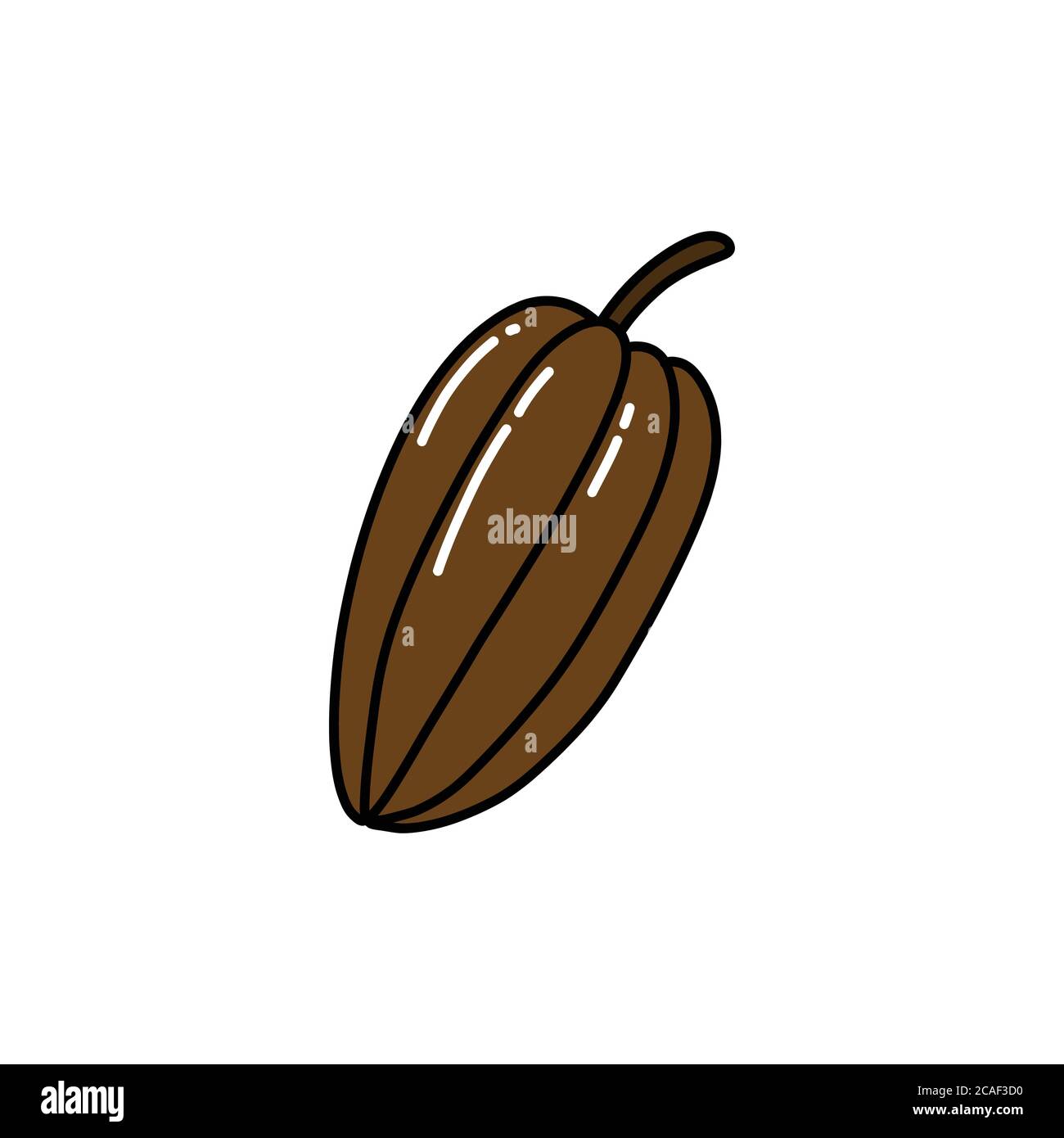 Red cocoa fruit pod Stock Vector Images - Alamy