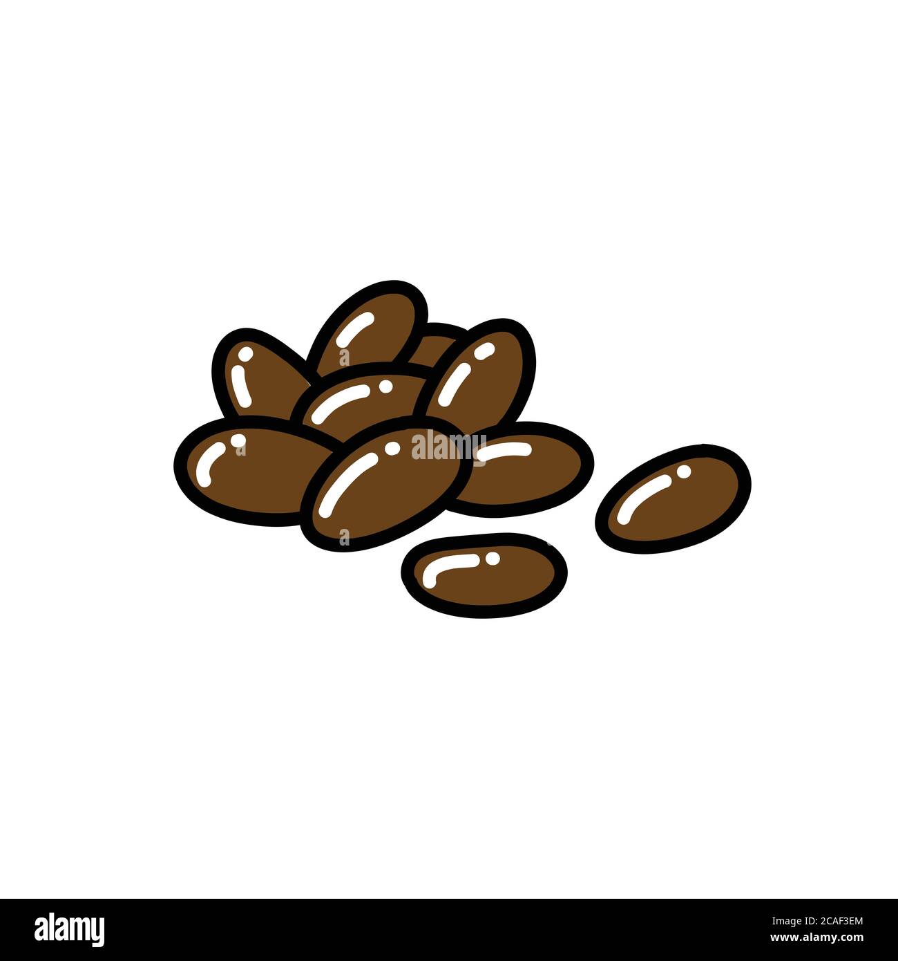 cacao beans doodle icon, vector color illustration Stock Vector Image ...