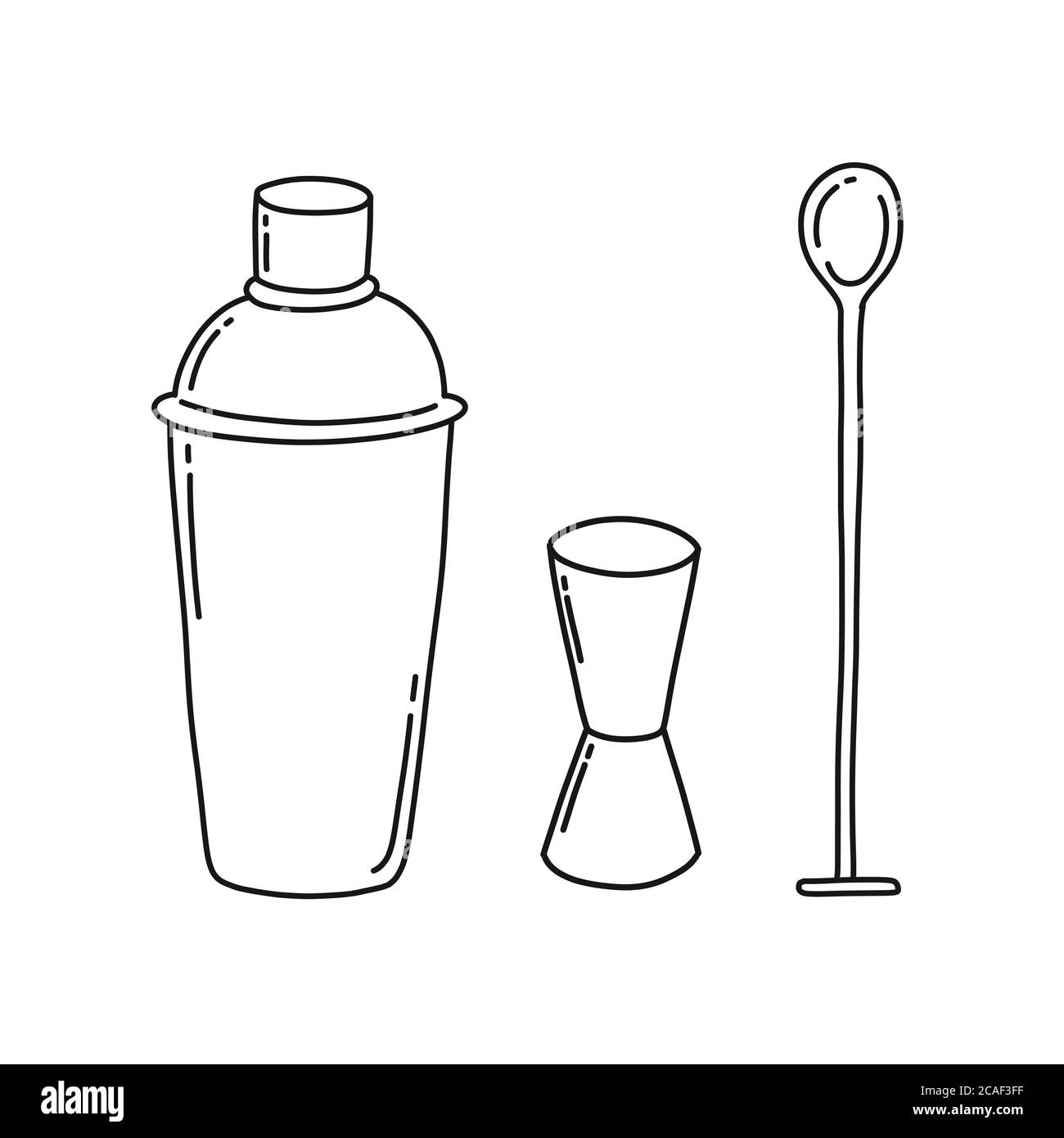 bar tools doodle icons, vector illustration Stock Vector Image & Art ...