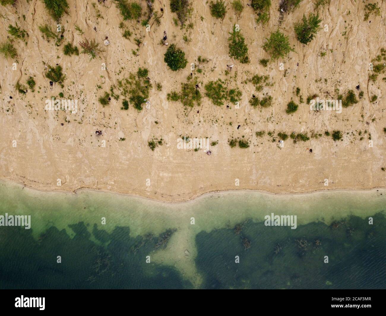 Old flooded sand pit aerial photo Stock Photo - Alamy