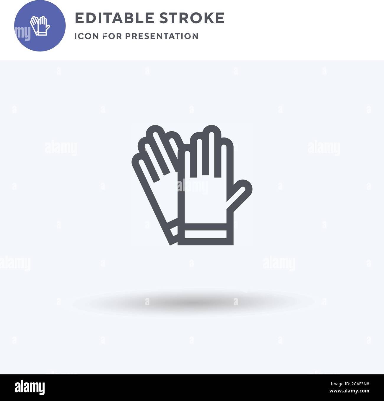 Cleaning Gloves icon vector, filled flat sign, solid pictogram isolated ...