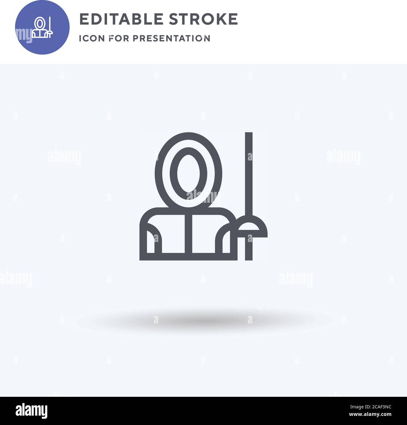Fencer icon vector, filled flat sign, solid pictogram isolated on white ...