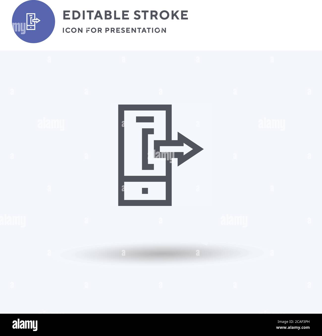 Logout icon vector, filled flat sign, solid pictogram isolated on white ...