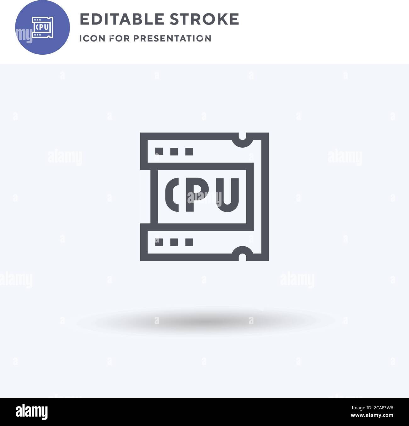 Cpu icon vector, filled flat sign, solid pictogram isolated on white ...