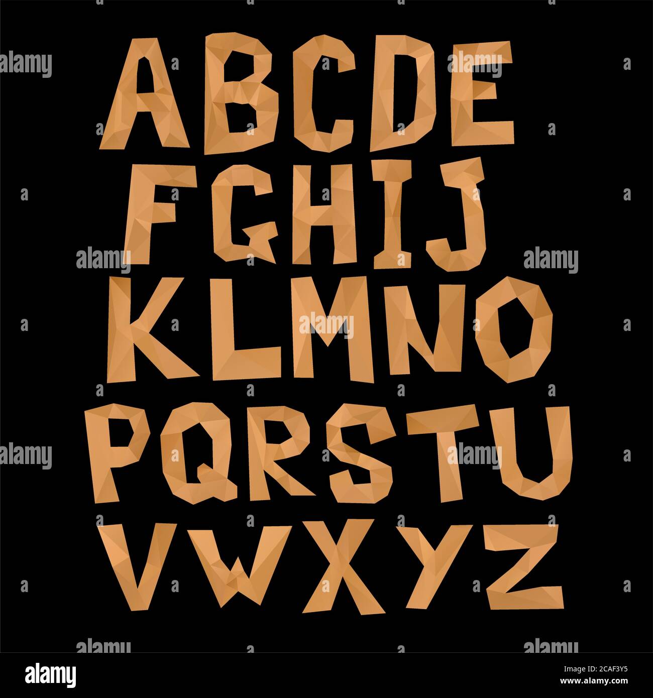 Paper alphabet. Polygonal letters Stock Vector Image & Art - Alamy