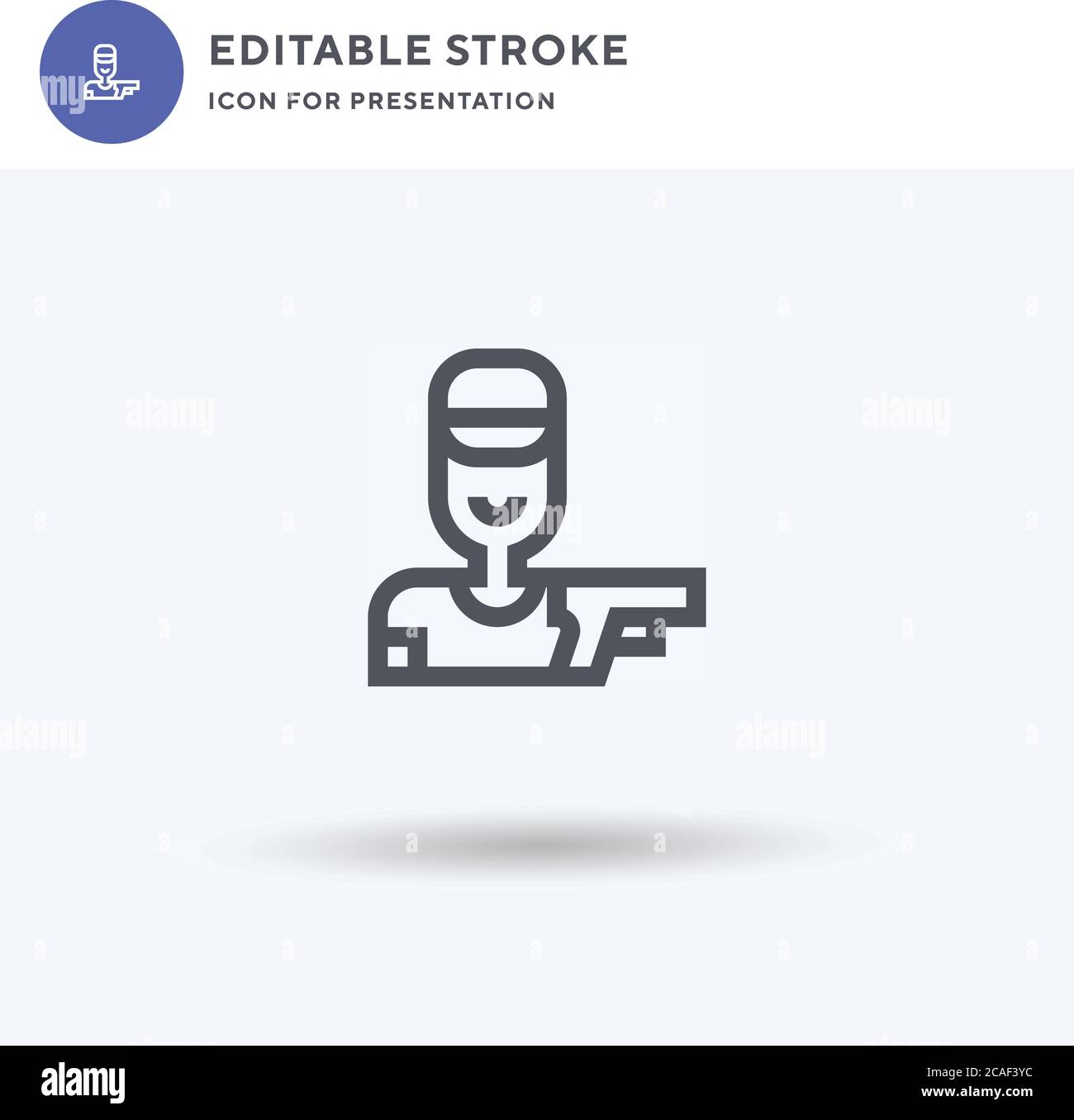 Shooter icon vector, filled flat sign, solid pictogram isolated on ...