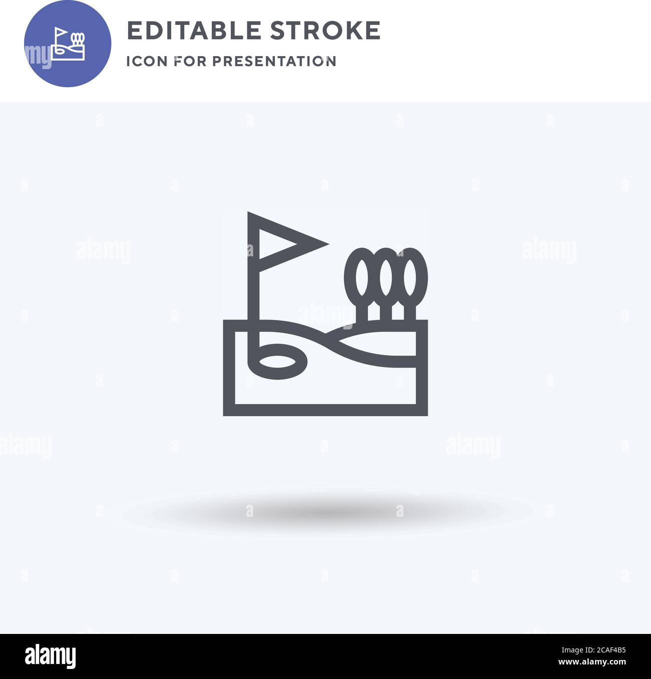 Golf Field icon vector, filled flat sign, solid pictogram isolated on ...