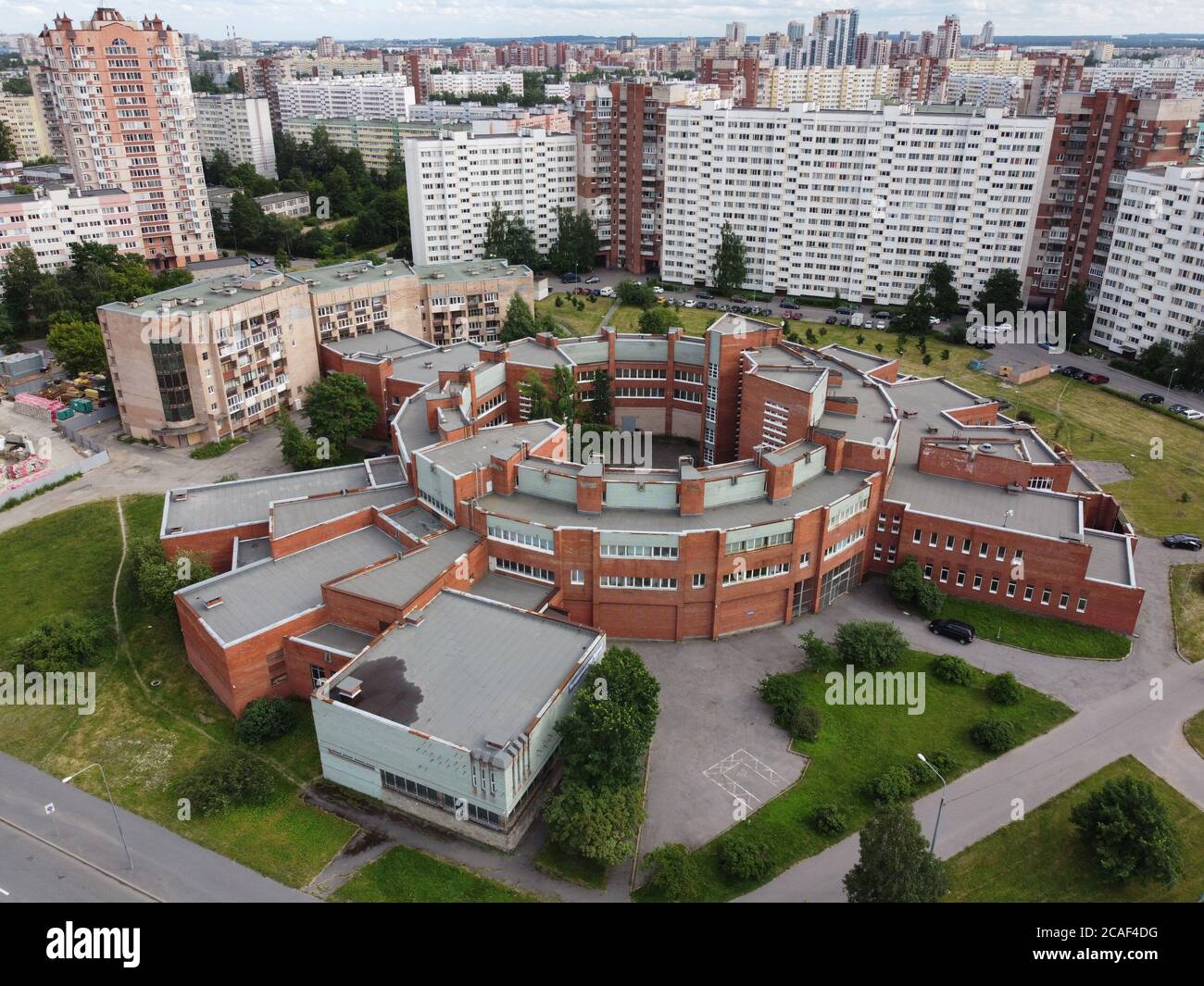 a view of the educational institution from a height, aerial photography ...