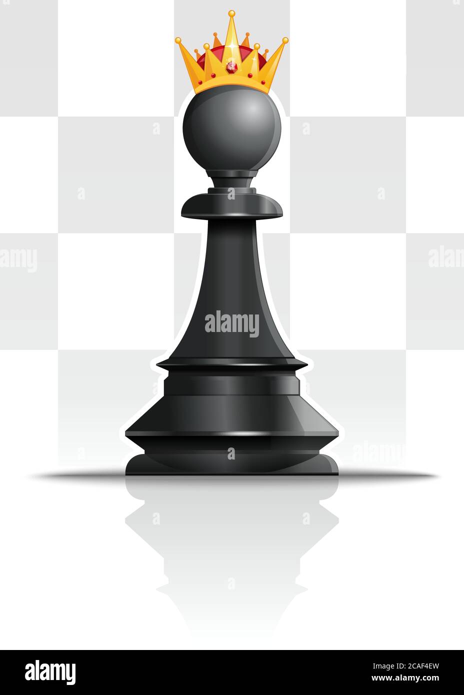 Gold chess piece Stock Vector Images - Alamy