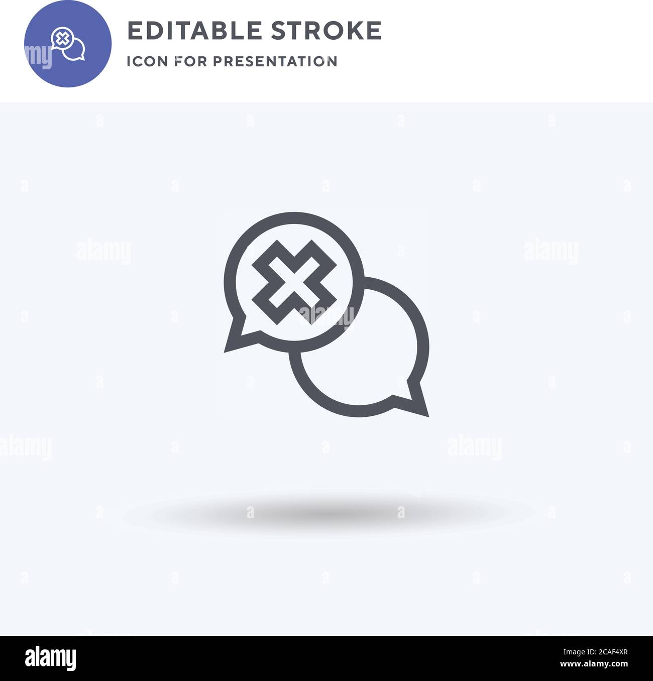 Disagreement icon vector, filled flat sign, solid pictogram isolated on ...