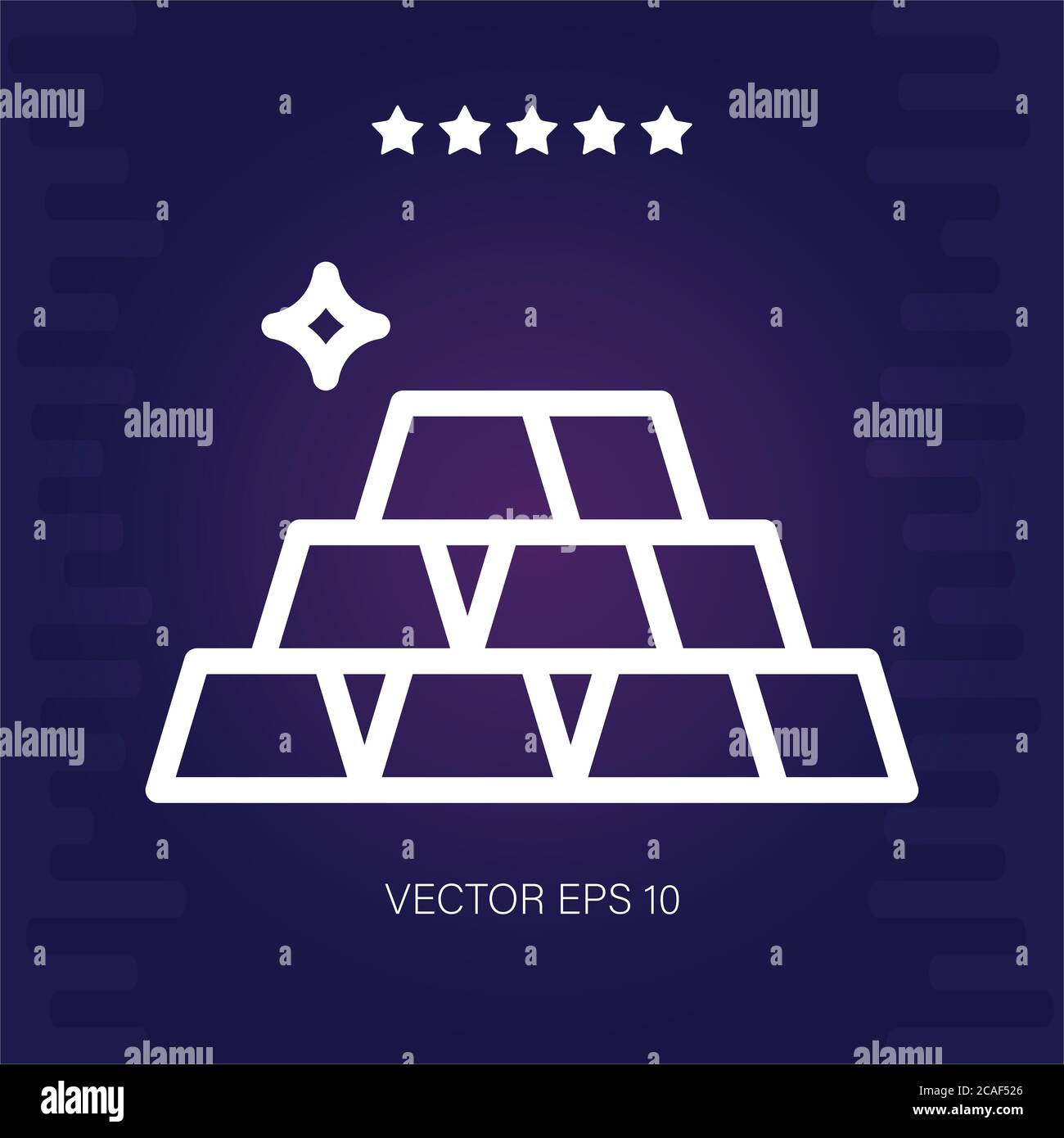 gold ingots vector icon modern illustration Stock Vector Image & Art ...