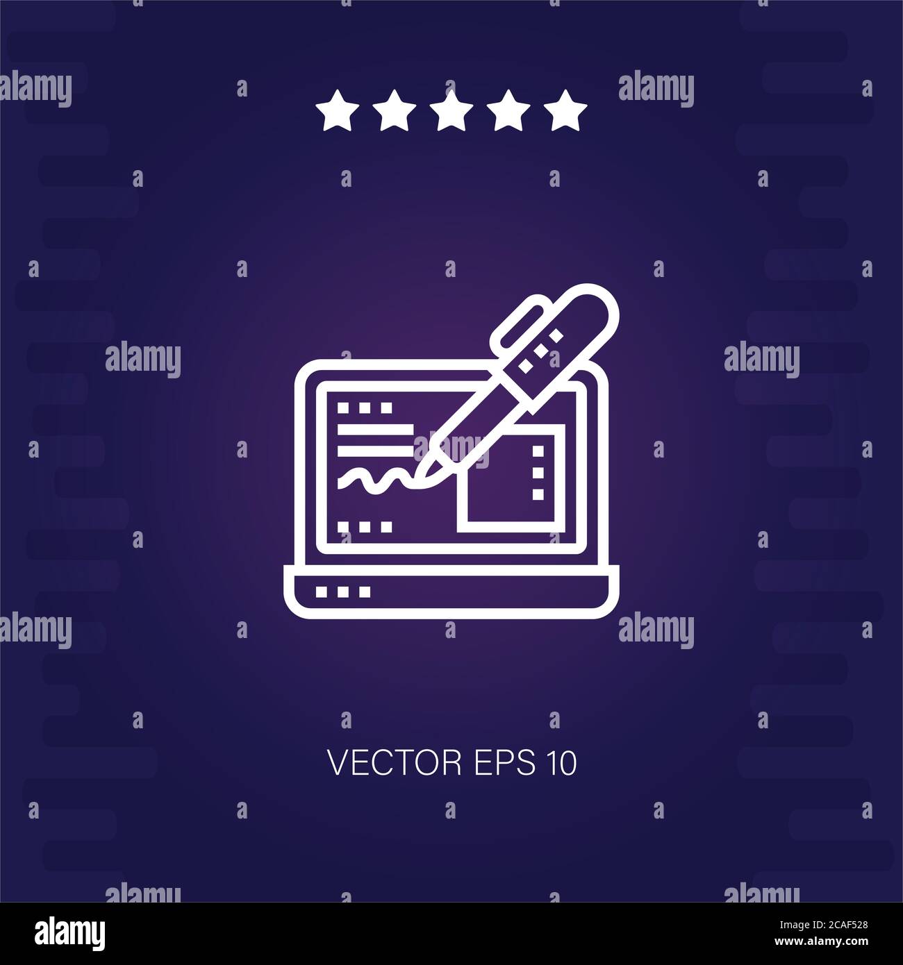 electronic signature vector icon modern illustration Stock Vector Image ...