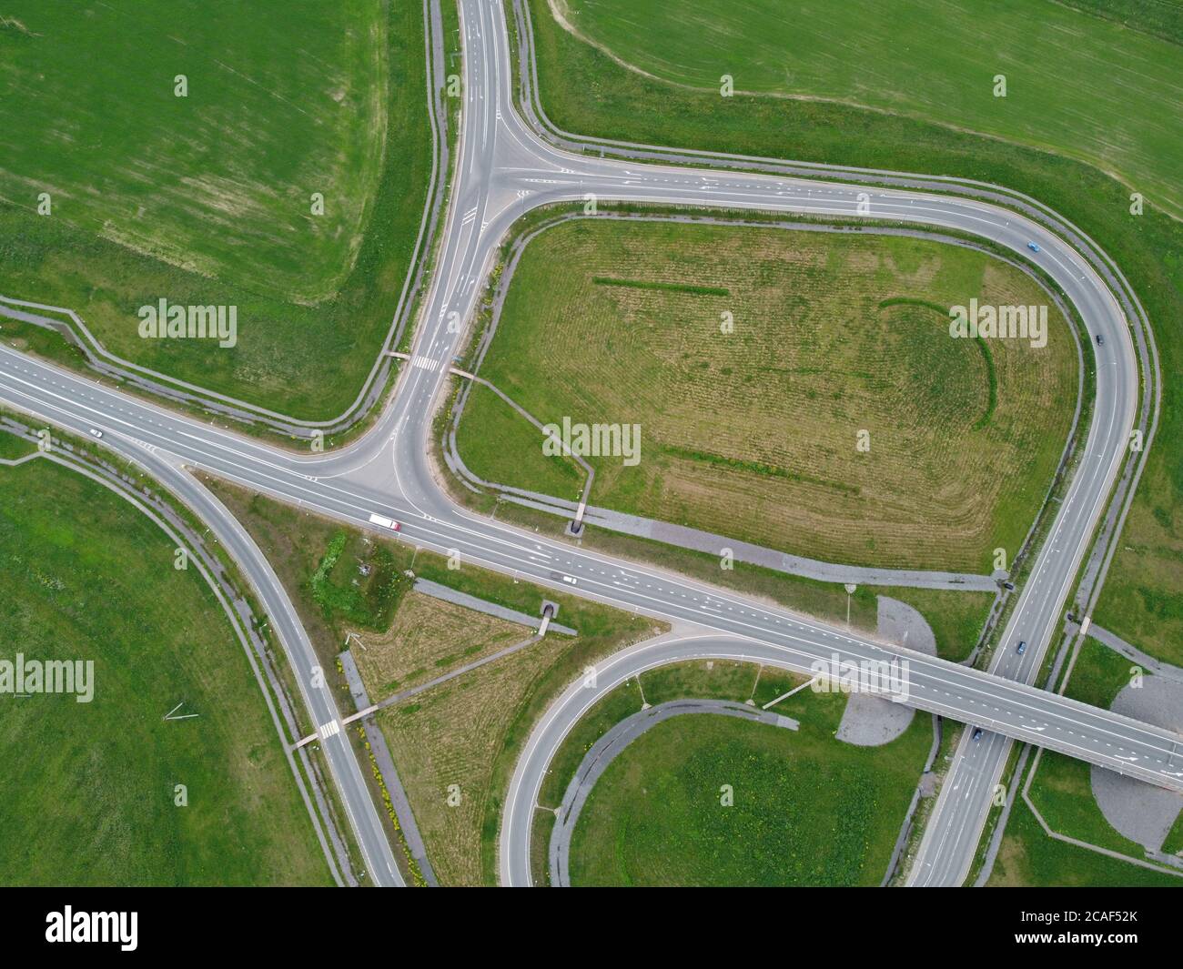 car interchange from a height, aerial photo Stock Photo - Alamy