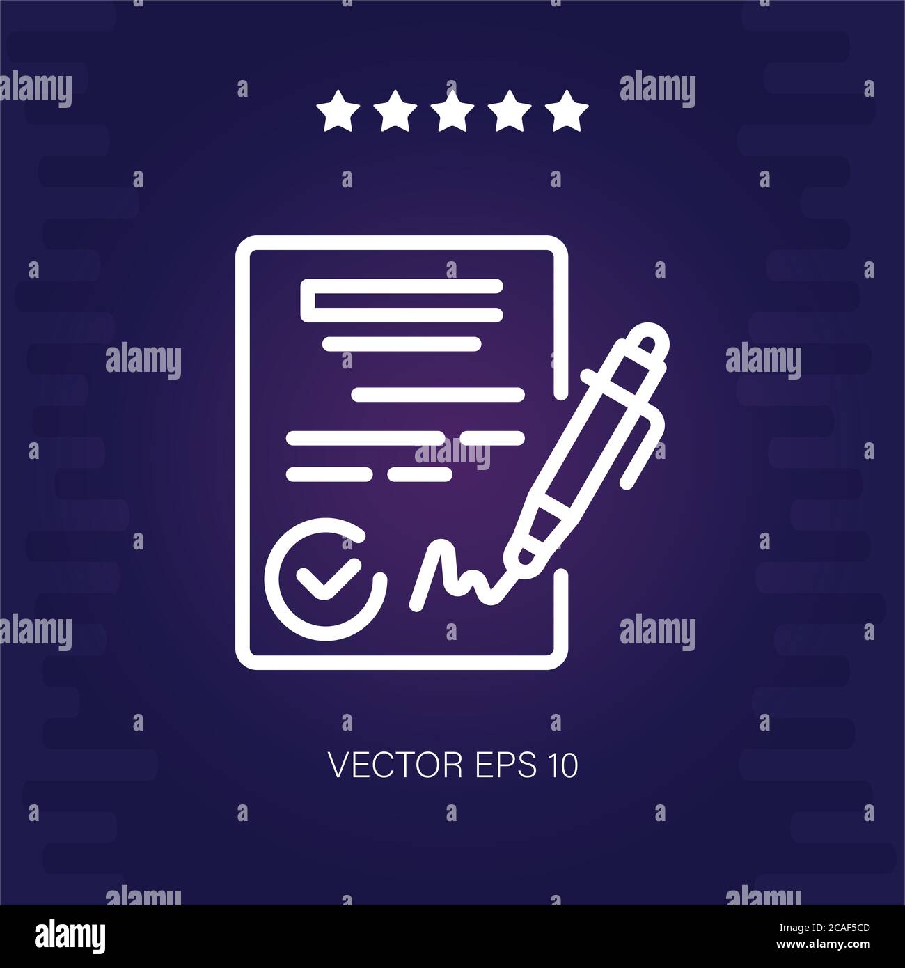 contract vector icon modern illustration Stock Vector Image & Art - Alamy