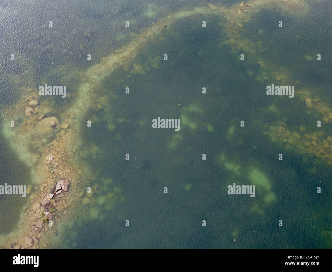 Old flooded sand pit aerial photo Stock Photo - Alamy