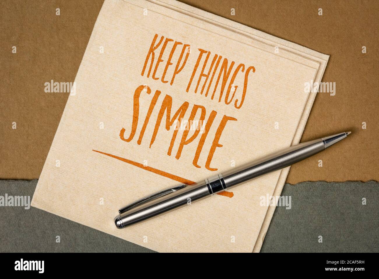 Keep Things Simple High Resolution Stock Photography and Images - Alamy