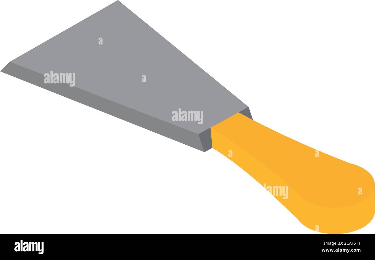 isometric repair construction spatula work tool and equipment flat ...