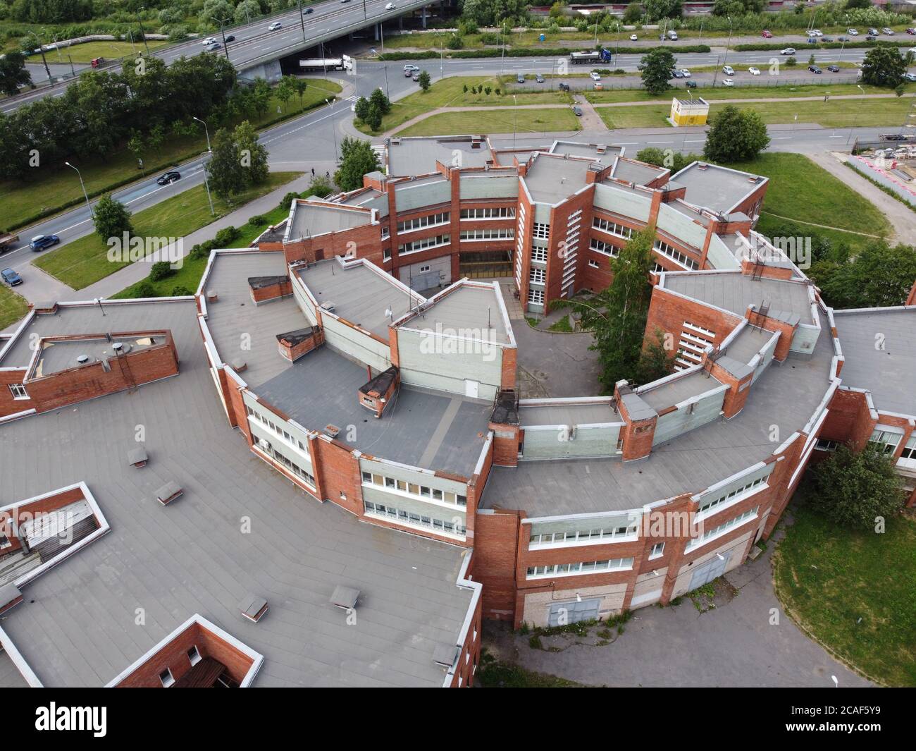 a view of the educational institution from a height, aerial photography ...