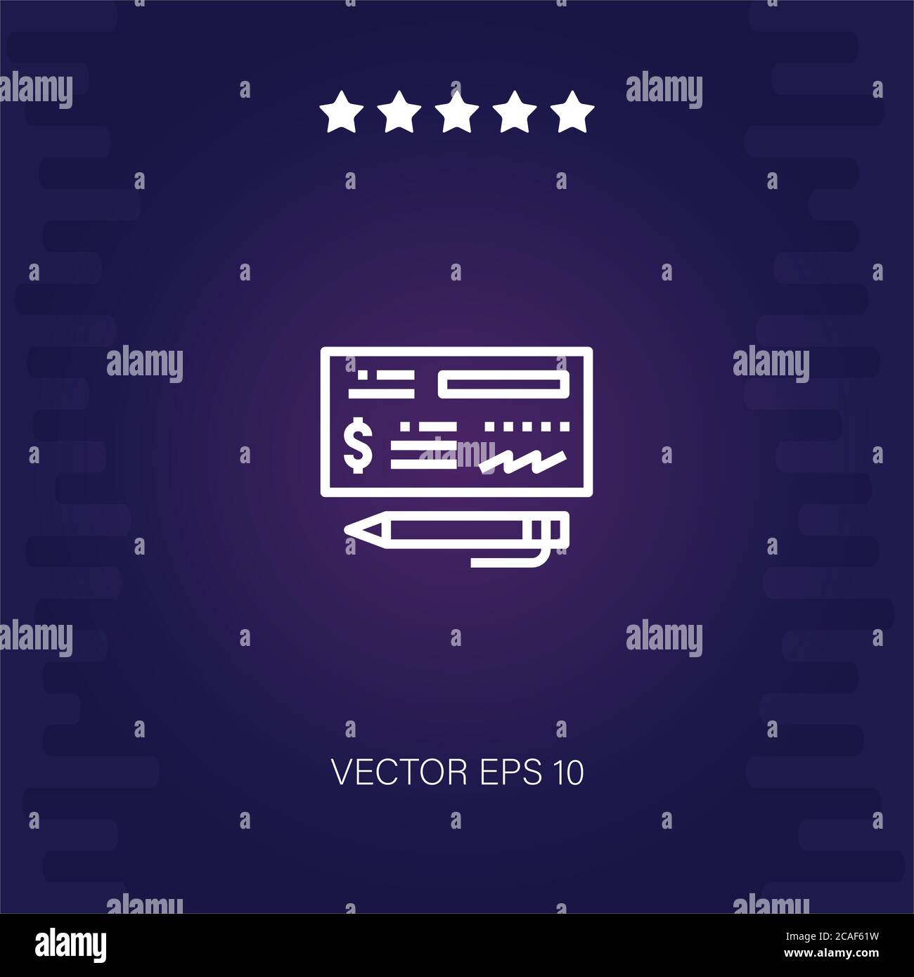 cheque vector icon modern illustration Stock Vector Image & Art - Alamy