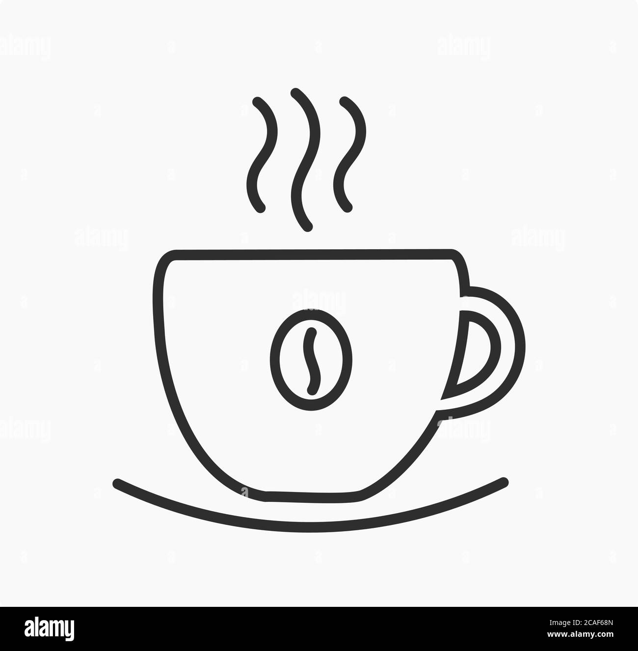 Coffee cup line symbol. Vector illustration Stock Vector Image & Art ...