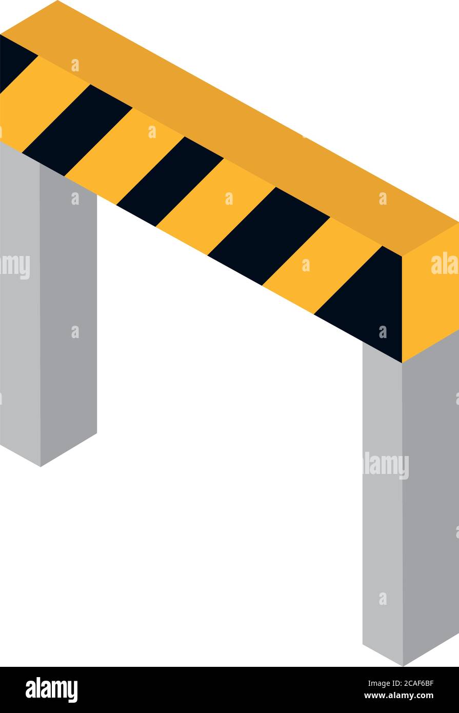 isometric repair construction barrier work tool and equipment flat ...