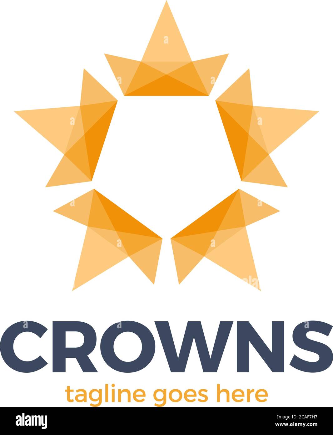 Crown Star logo design concept of connected loop symbol, colorful star ...