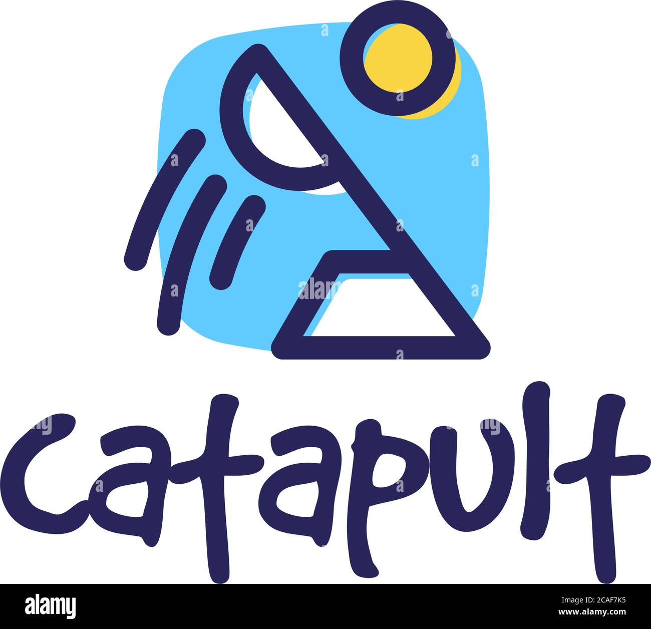 catapult logo icon in trendy design style. catapult icon isolated on ...