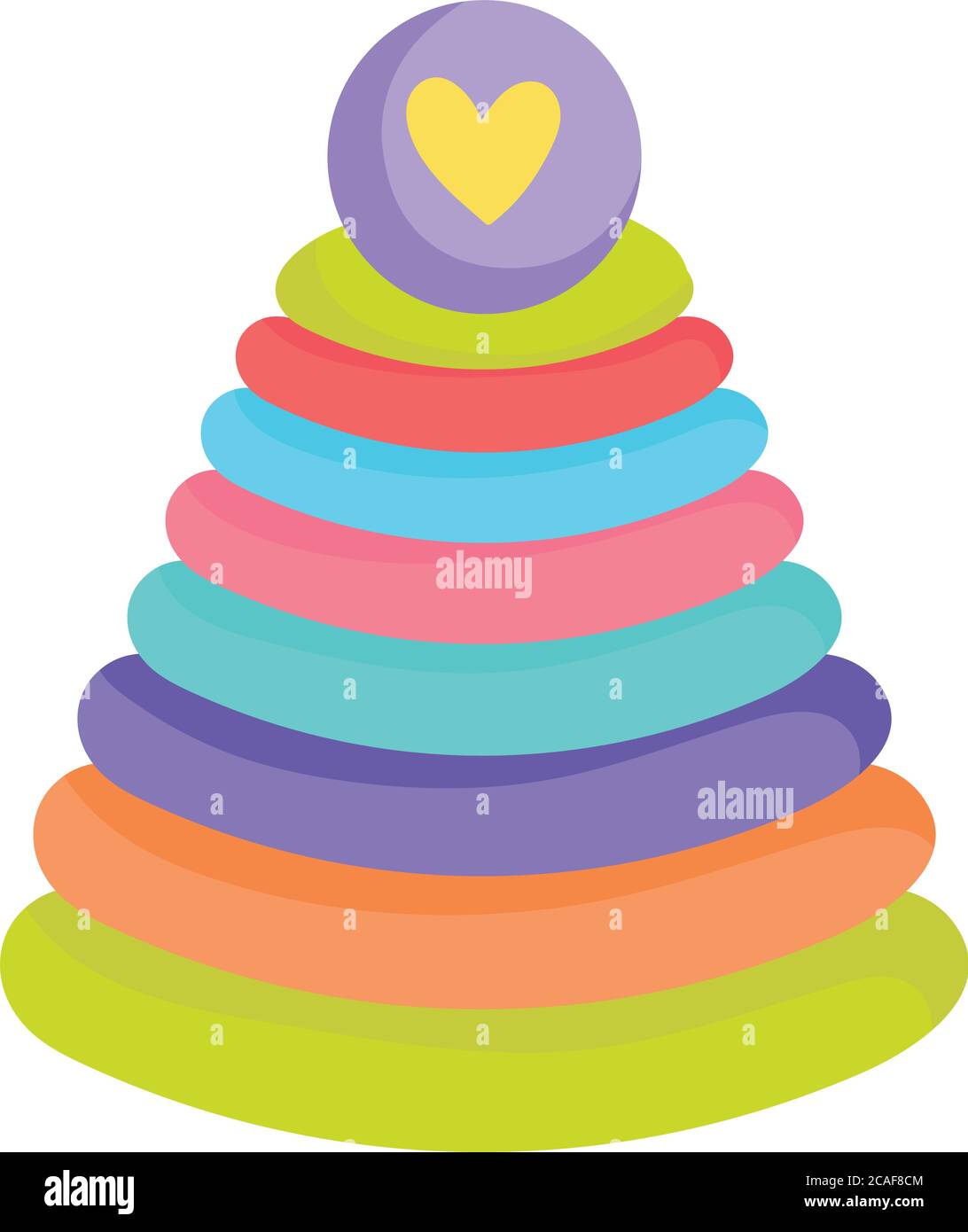 kids toys baby pyramid cartoon isolated icon design white background ...