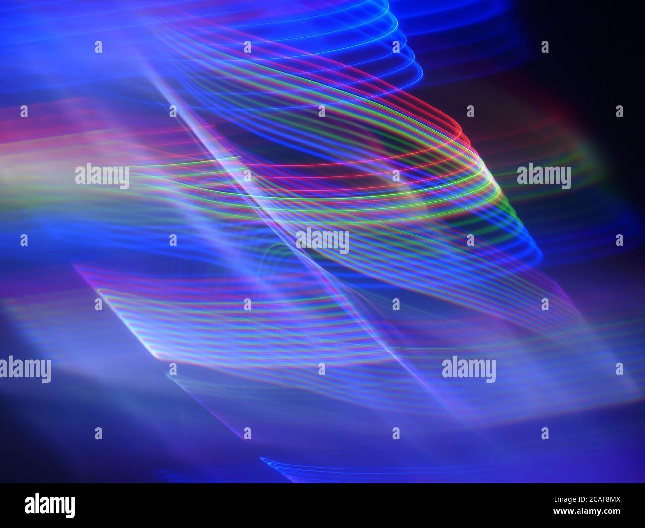 Illustration of bright threads, sliding and bending forms, with high ...